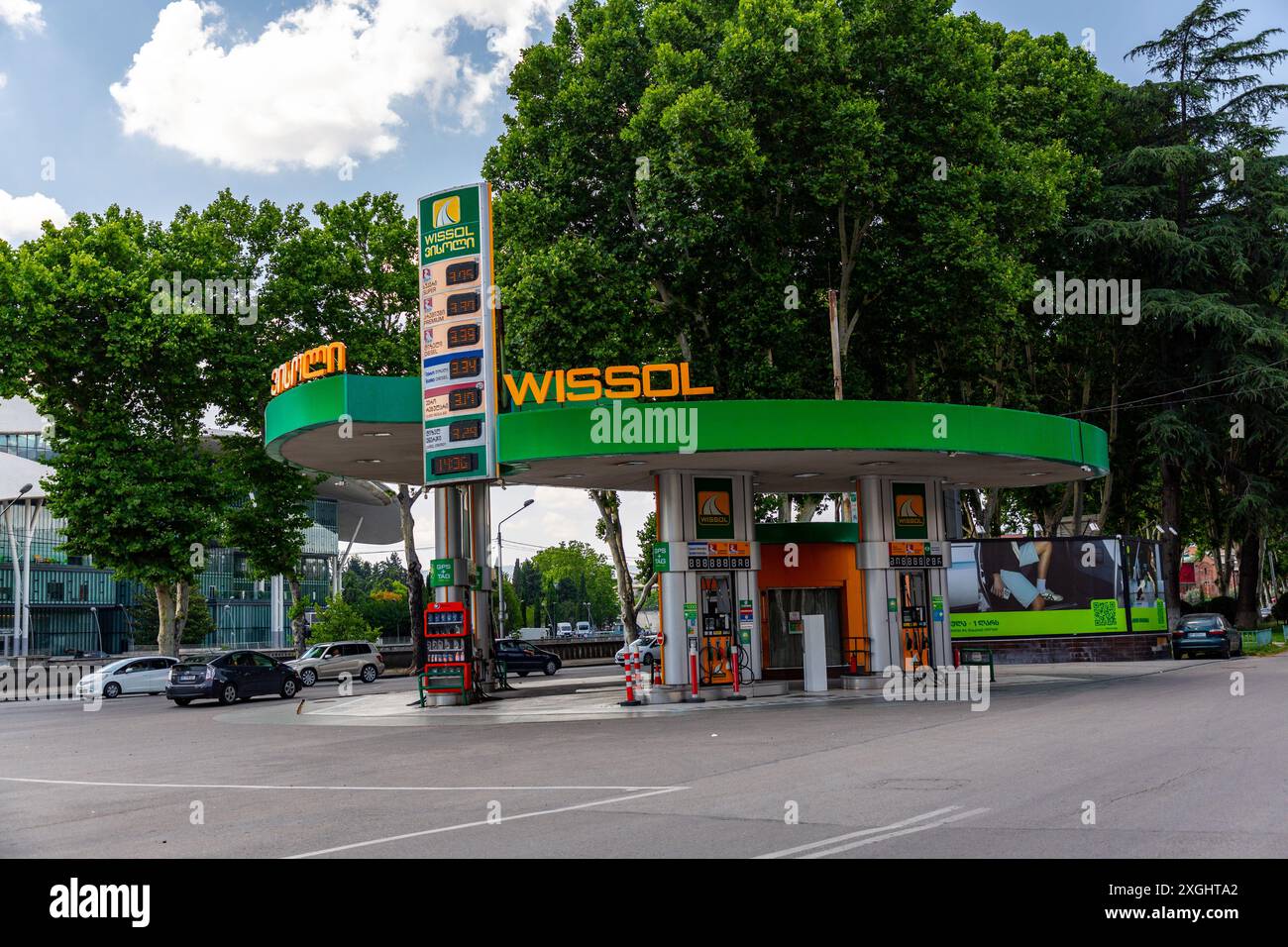 Tbilisi, Georgia - 23 JUNE, 2024: Gast station of Wissol Petroleum, a ...