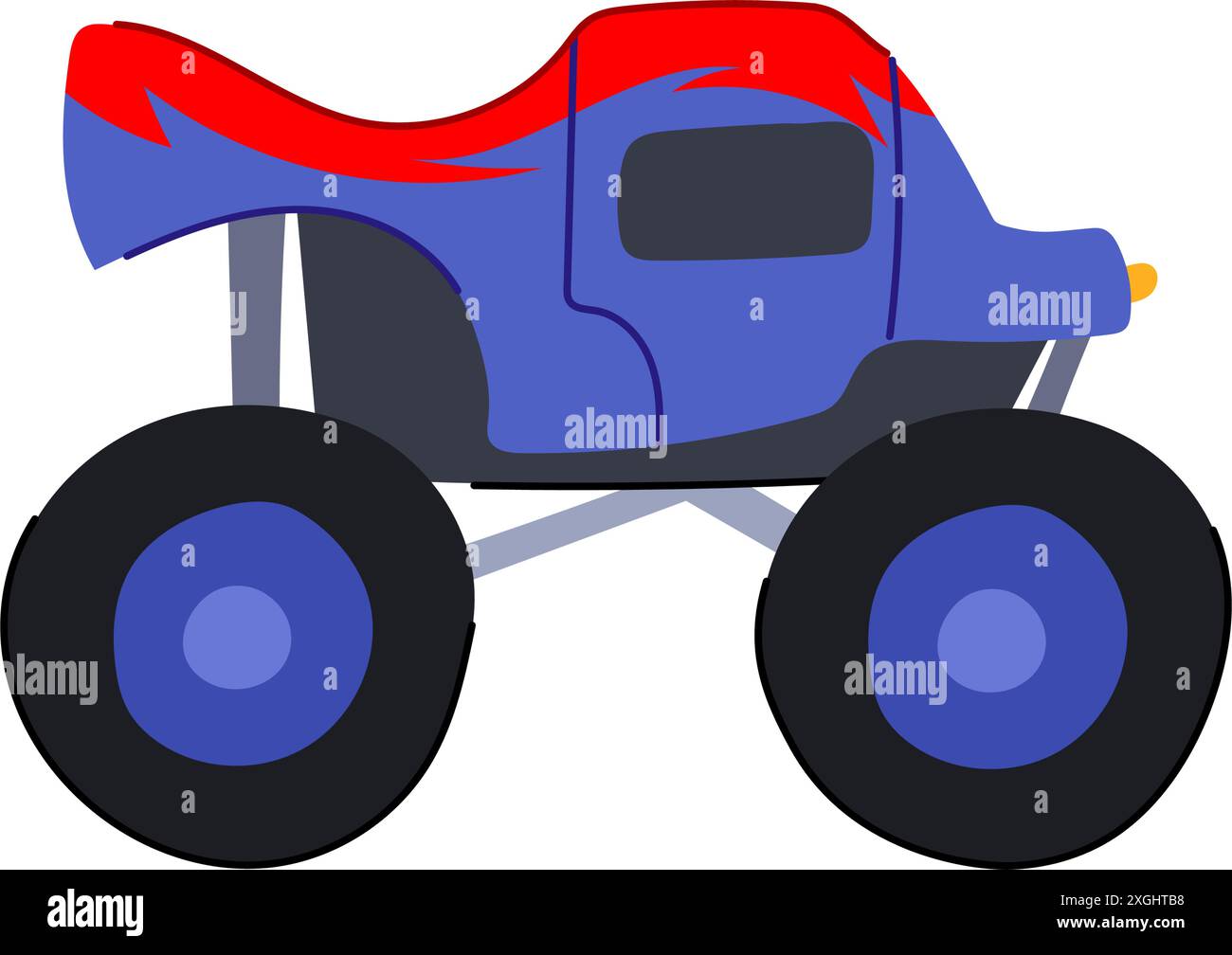 logo monster truck cartoon vector illustration Stock Vector Image & Art ...