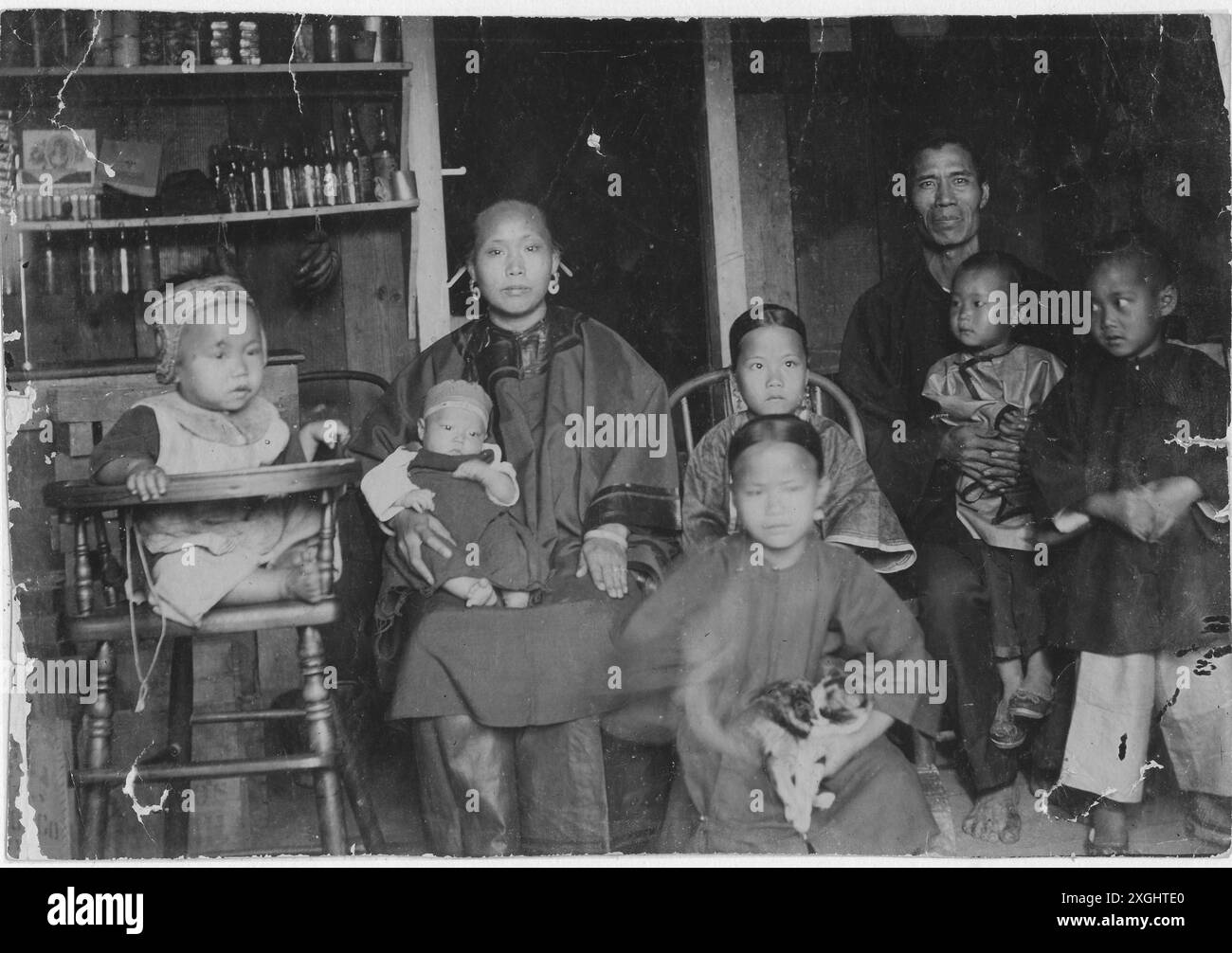 Chinese immigrant family living in Honolulu in 1893 Stock Photo - Alamy