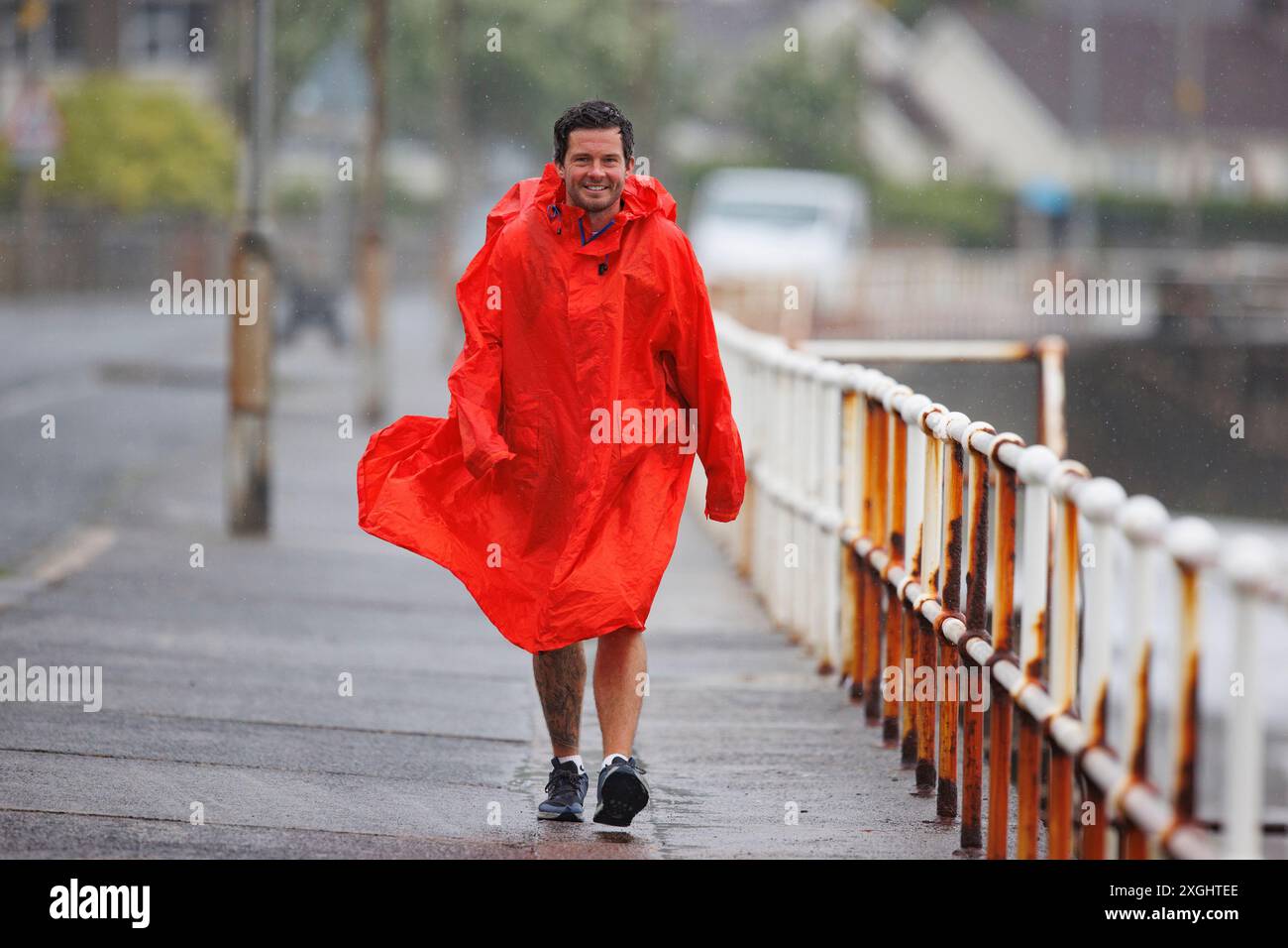 Lee Colligan in Carnlough, Northern Ireland, he is making a 2500km ...