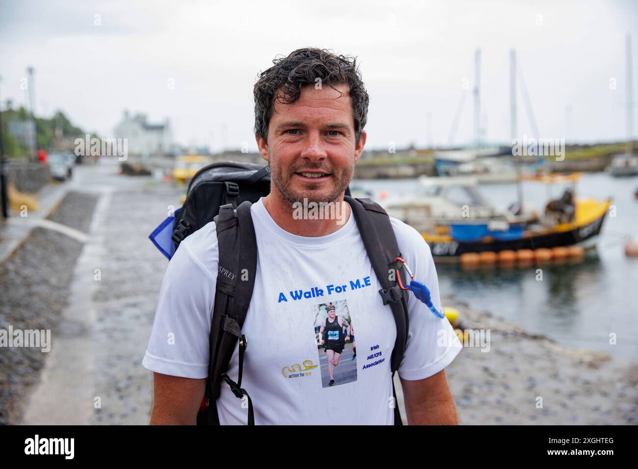 Lee Colligan in Carnlough, Northern Ireland, he is making a 2500km ...
