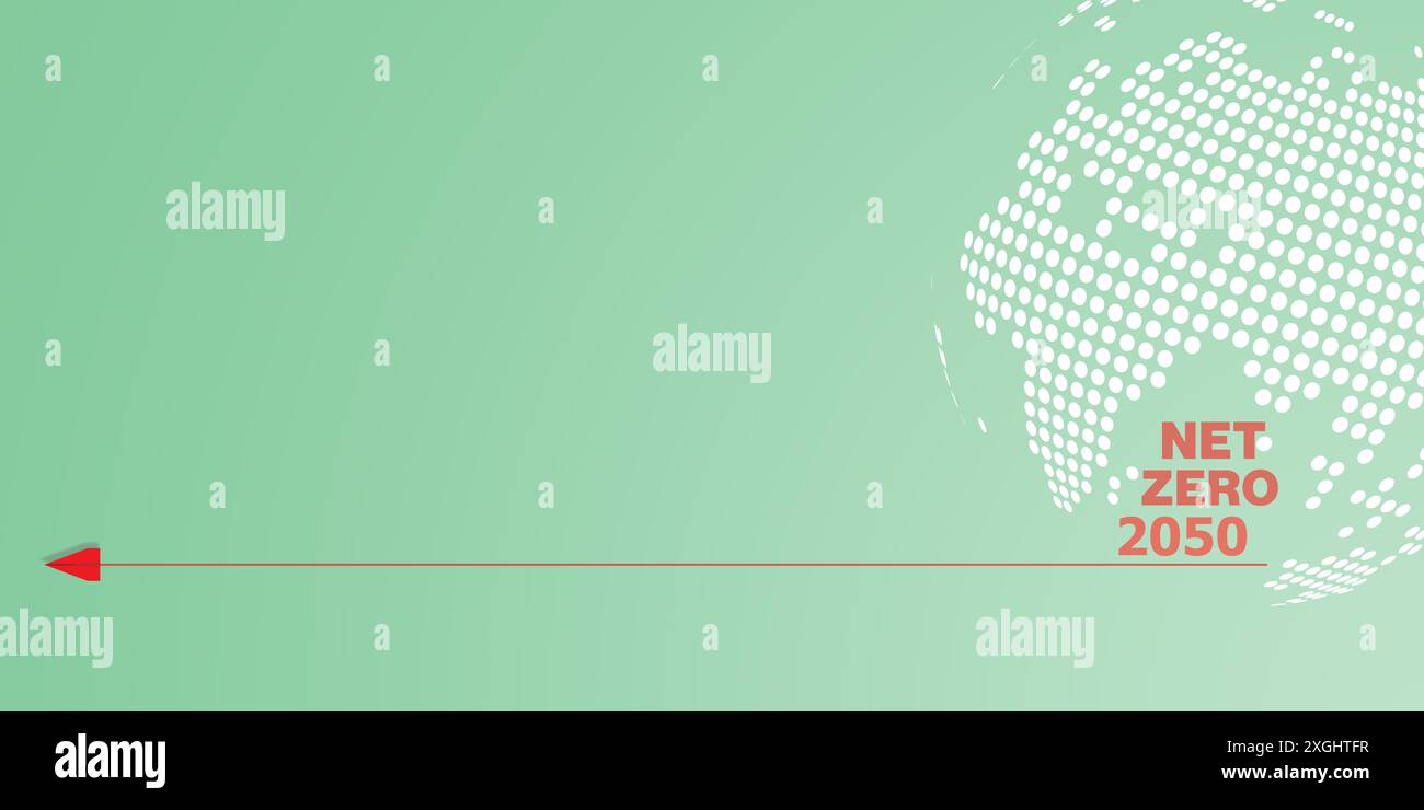 Modern green design background to present reduction of co2 by 2050 ...