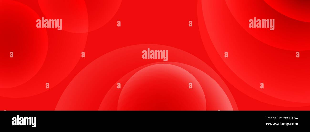 Red abstract modern geometric background with circles. Vibrant color ...