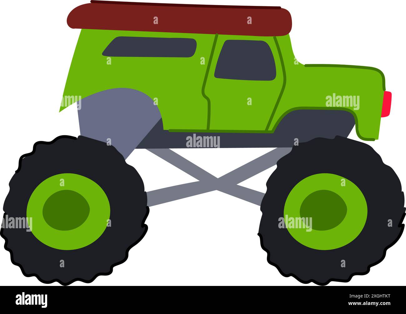 race monster truck cartoon vector illustration Stock Vector Image & Art ...