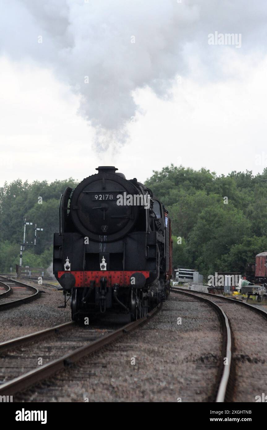 "92212" running as "92178" at Swithland Sidings with a mixed goods ...