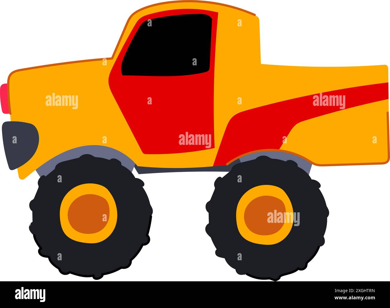big monster truck cartoon vector illustration Stock Vector Image & Art ...