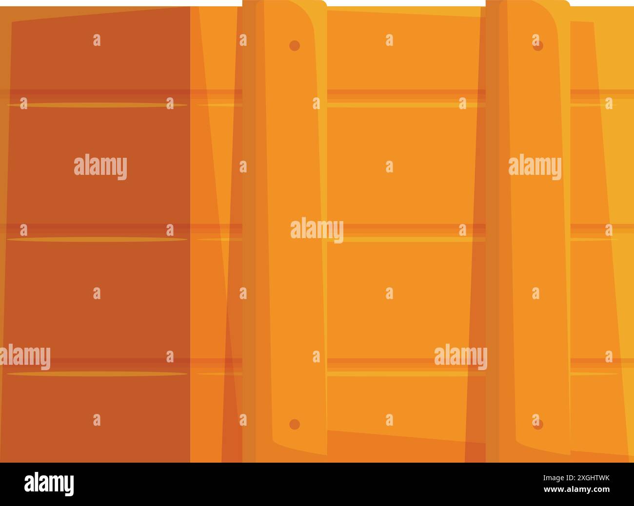Simple wooden box made of planks and showing its front view Stock ...