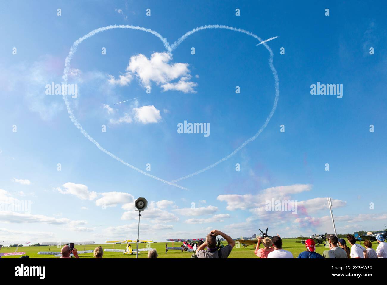 RAF Red Arrows display team displaying at the Sywell Airshow 2024 in ...