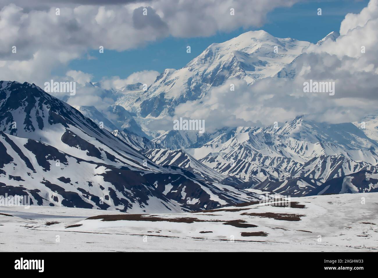 Mount Denali Mount Mckinley tallest Mountain in America Alaska covered ...