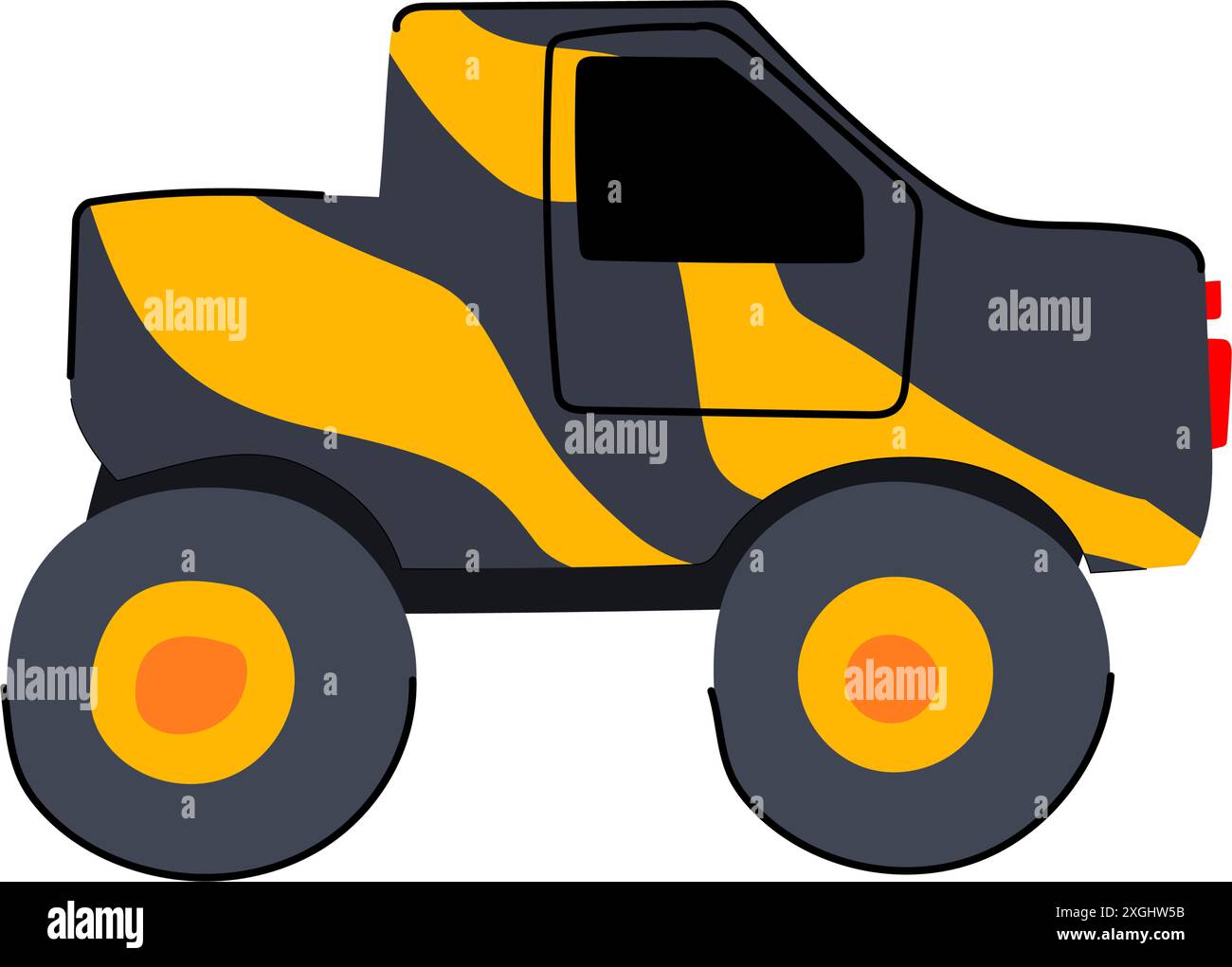 road monster truck cartoon vector illustration Stock Vector Image & Art ...