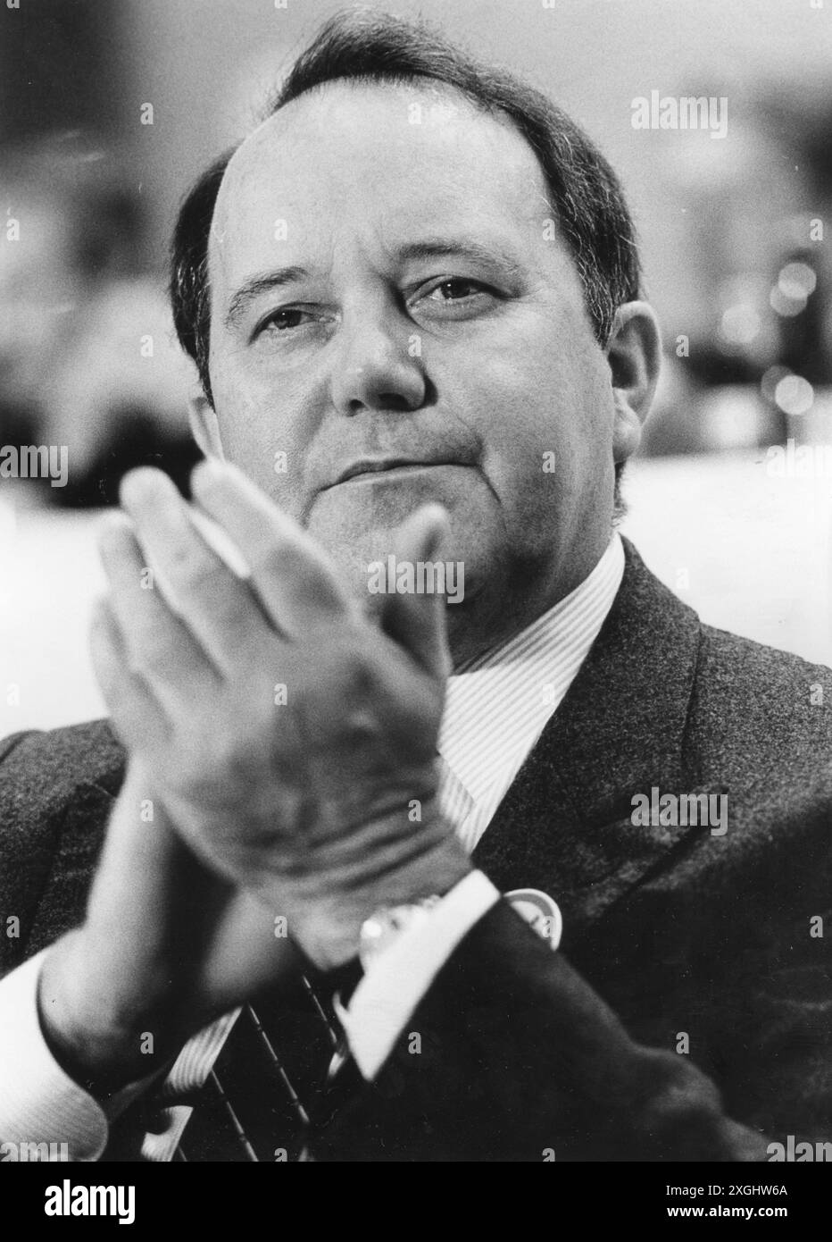 Leader of german christian democratic party Black and White Stock ...
