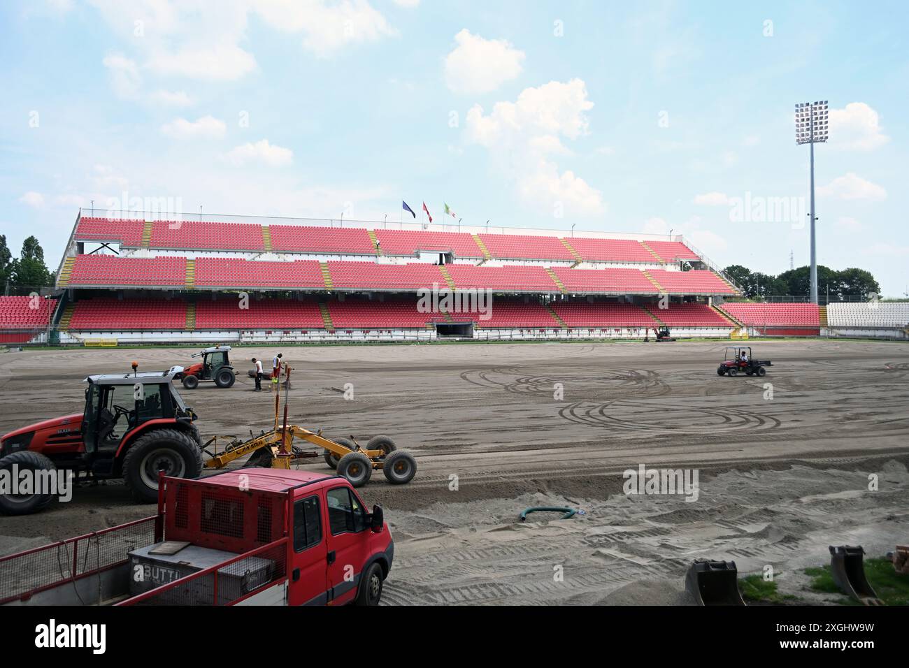 Monza, Italia. 09th July, 2024. Work in Progress at the U-Power Stadium ...