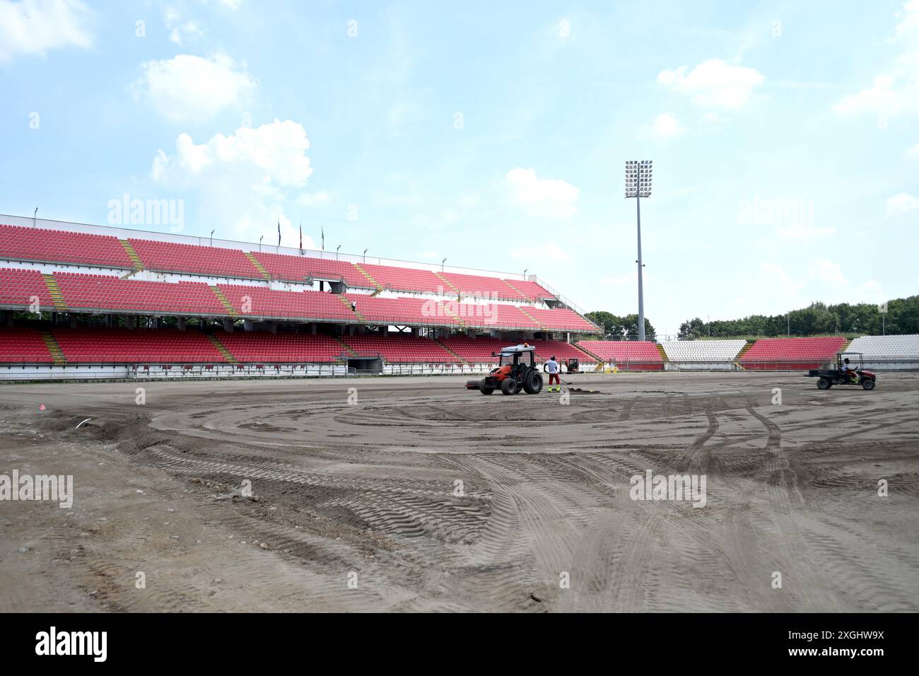 Monza, Italia. 09th July, 2024. Work in Progress at the U-Power Stadium ...