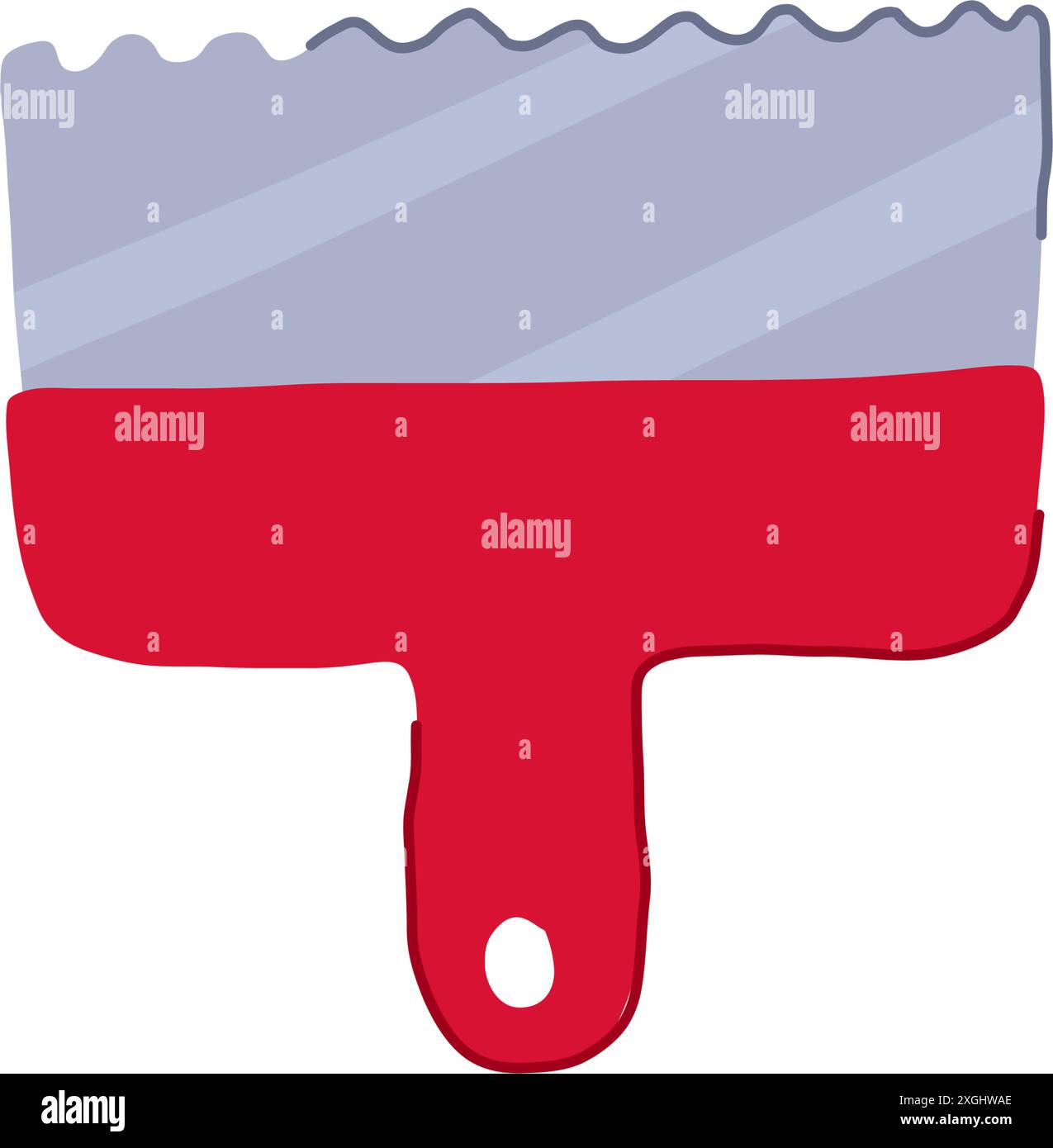 plaster notched trowel cartoon vector illustration Stock Vector Image ...