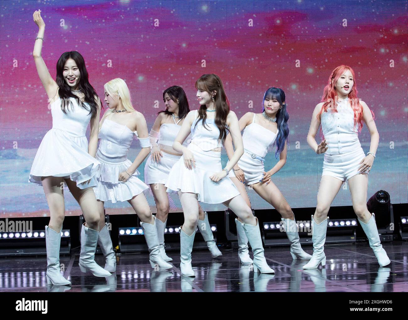 Seoul, South Korea. 9th July, 2024. Soojin, Monday, Soeun, Jaehee ...