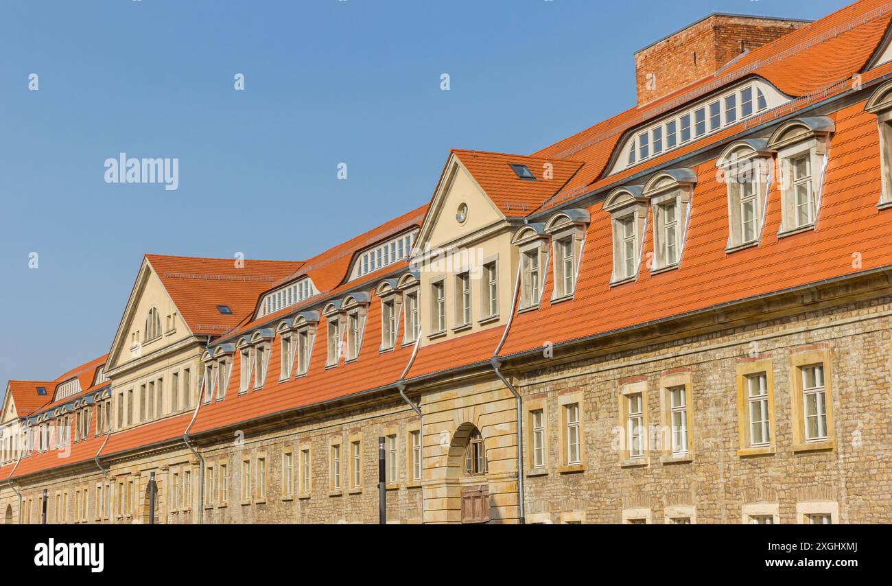 Historic barrack buildings at the Petersberg citadel in Erfurt, Germany ...