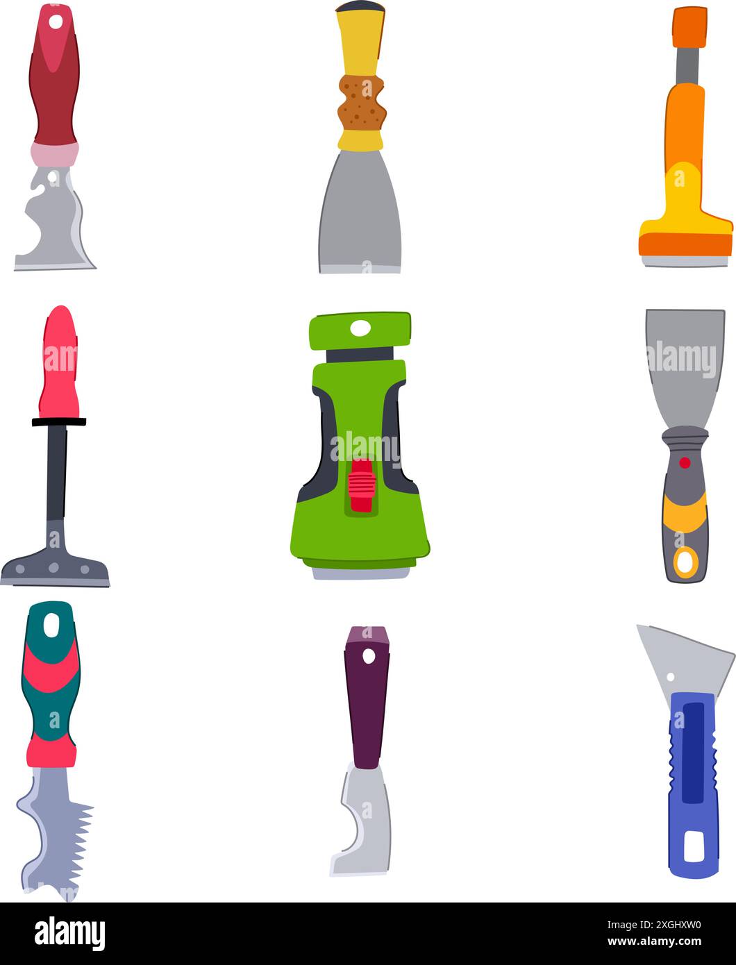 paint scraper set cartoon vector illustration Stock Vector Image & Art ...