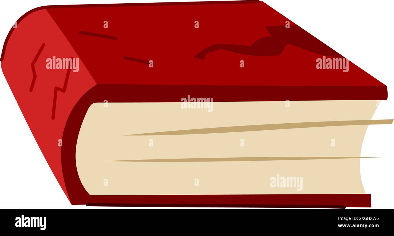 vintage old book cartoon vector illustration Stock Vector Image & Art ...