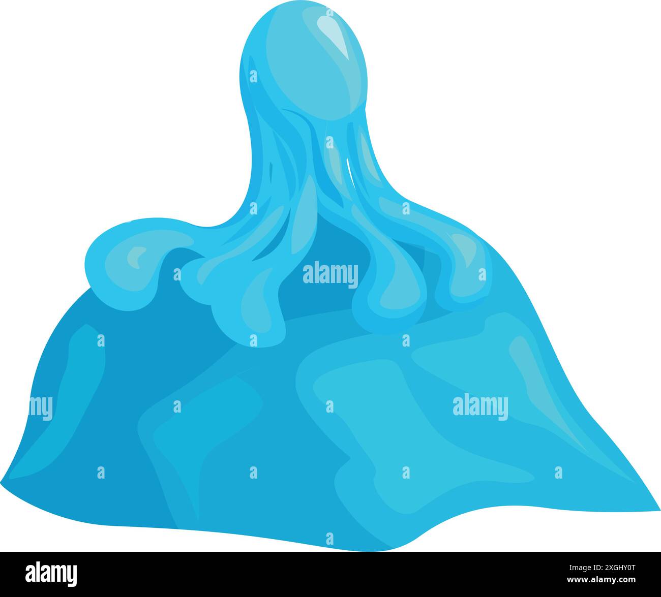 Blue slime monster is spreading its tentacles over a surface Stock ...