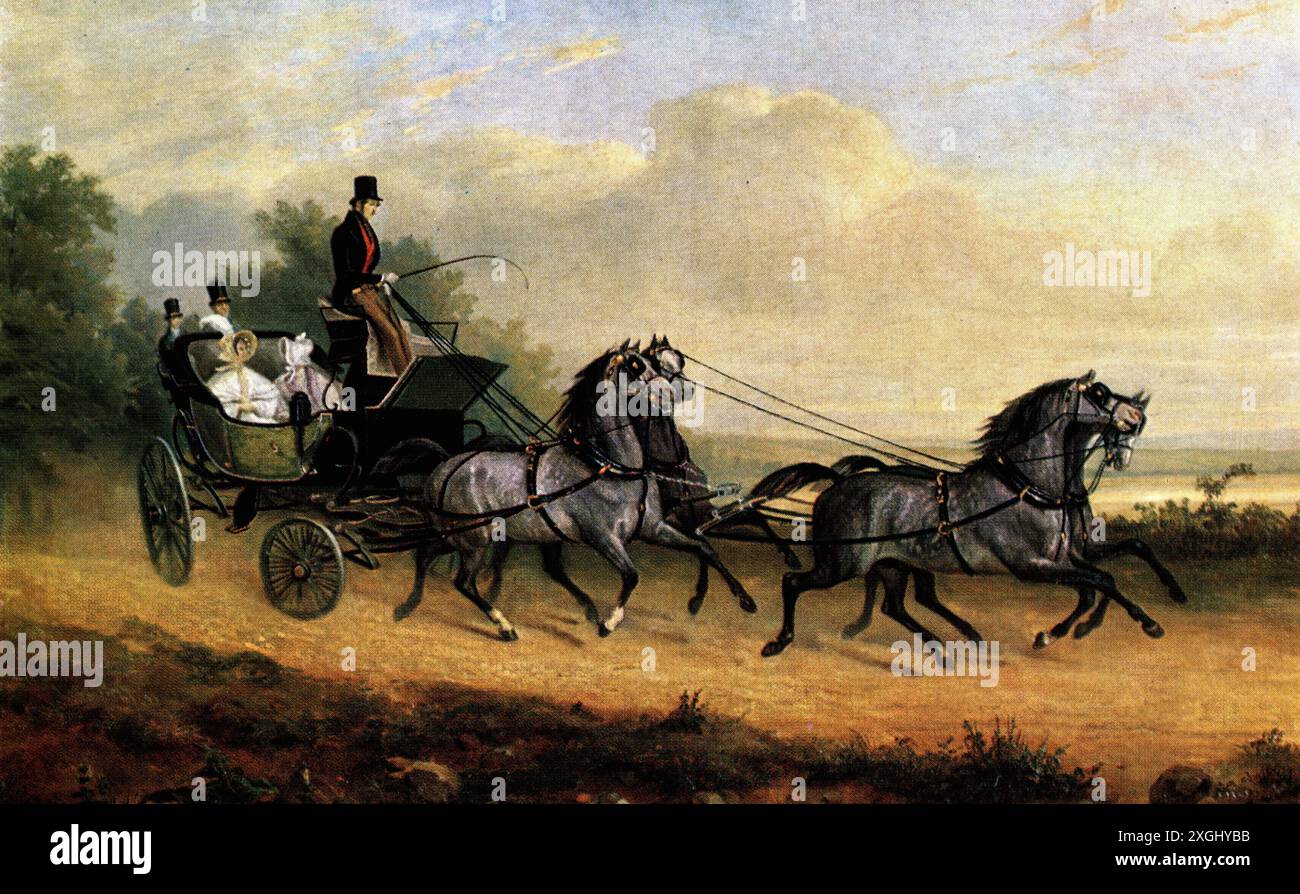 Four in hand barouche hi-res stock photography and images - Alamy