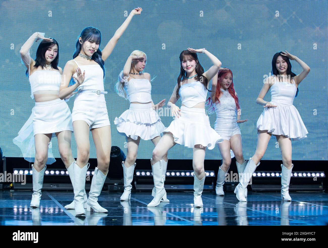 Seoul, South Korea. 9th July, 2024. Soojin, Monday, Soeun, Jaehee ...