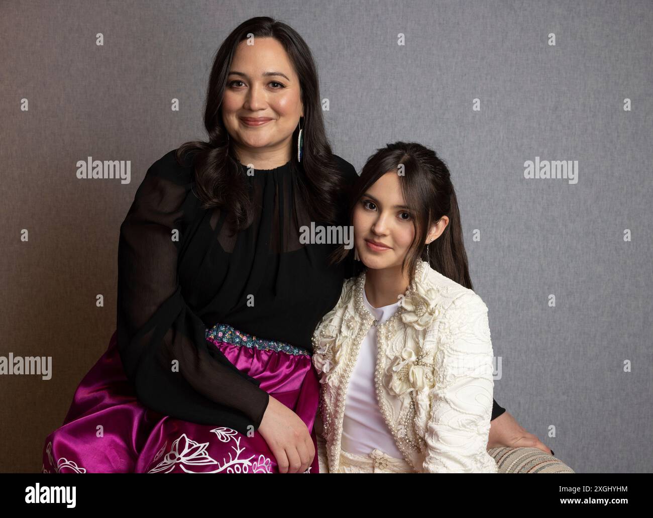 Lily Gladstone, left, and Isabel Deroy-Olson pose for a portrait to ...
