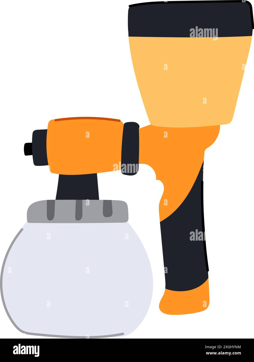 tool paint sprayer cartoon vector illustration Stock Vector Image & Art ...