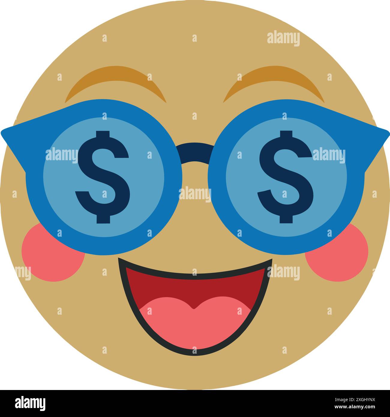 Happy face dollar character hi-res stock photography and images - Alamy
