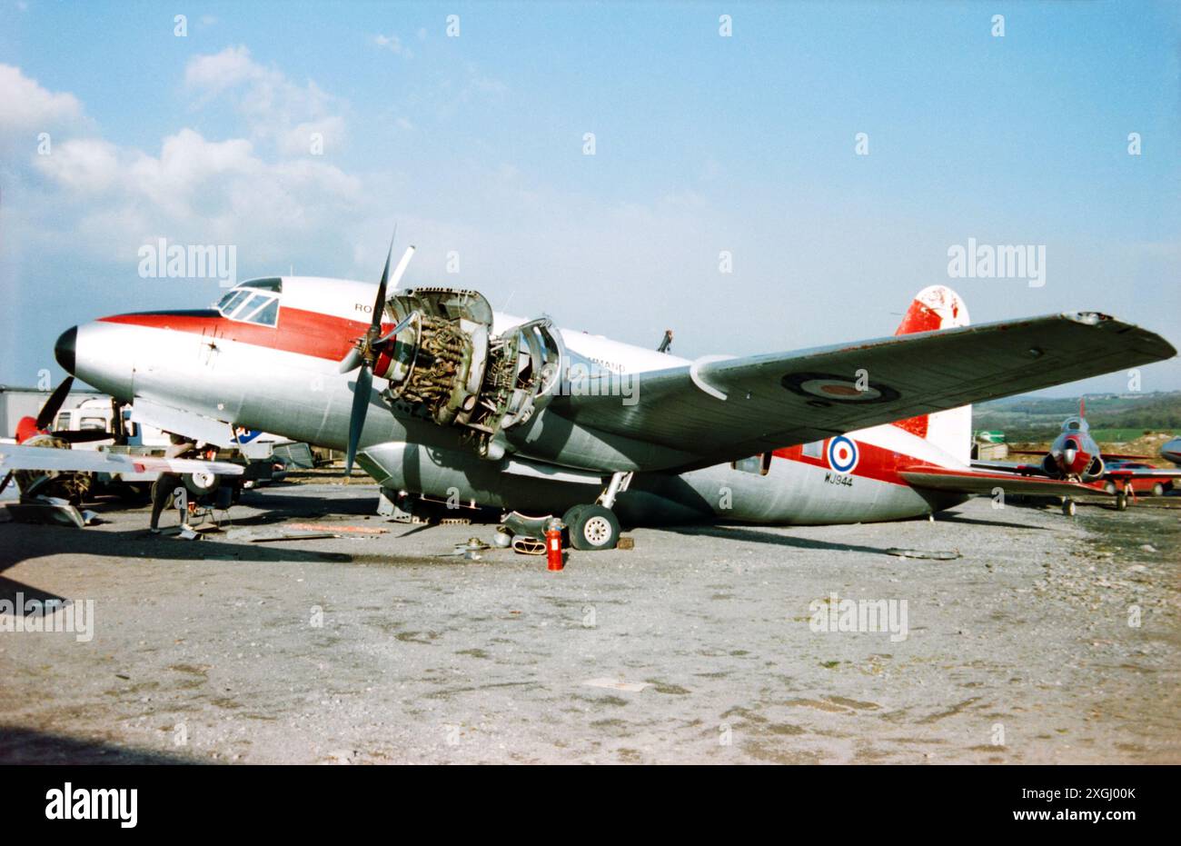 Vickers 668 Varsity T.1 WJ944 transport aircraft being scrapped at the ...