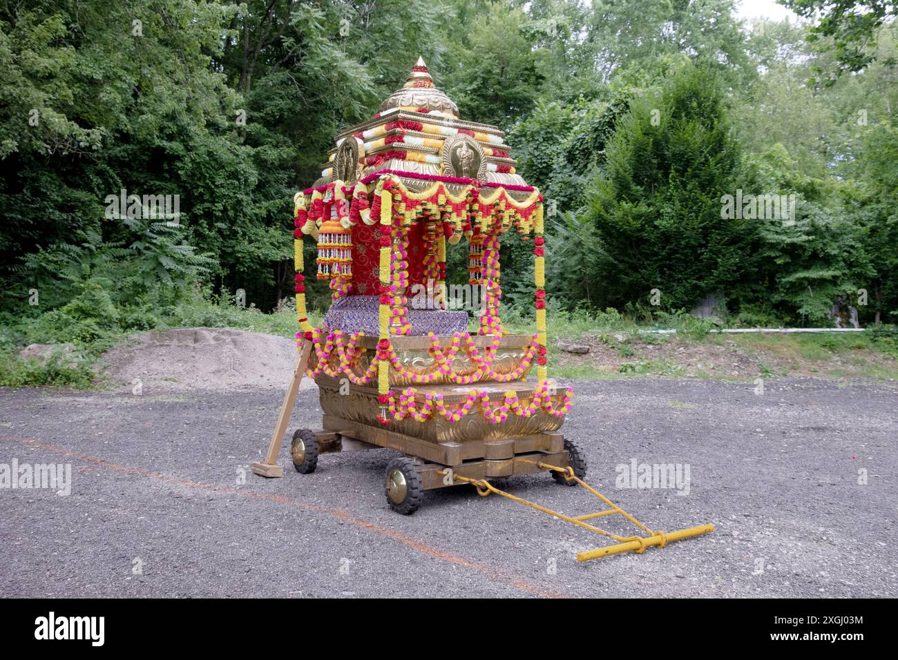 The large heavy chariot that would be filled & dragged in the 2024 ...