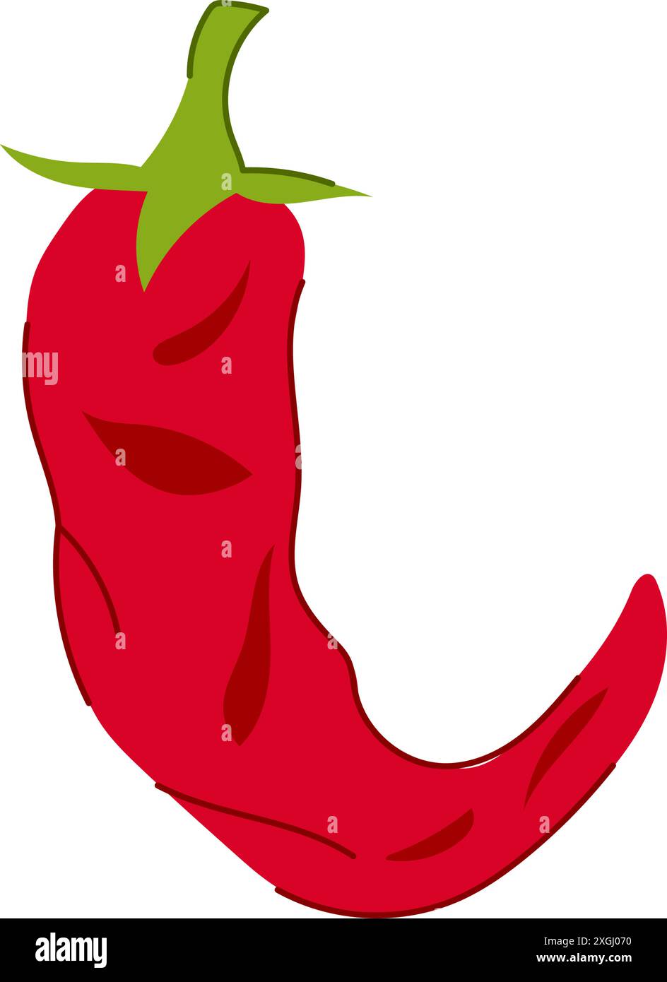 spicy pepper chili cartoon vector illustration Stock Vector Image & Art ...