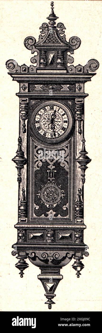 clock, wall clock / governor, spring balancer governor with open case ...