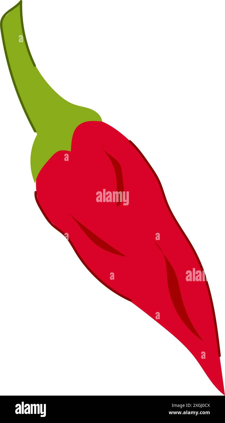 food pepper chili cartoon vector illustration Stock Vector Image & Art ...