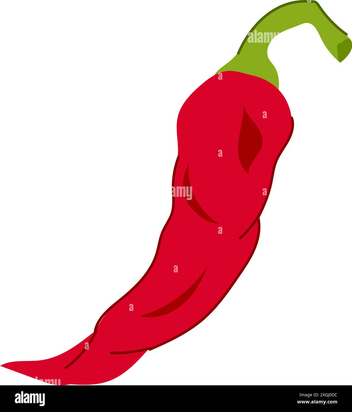 red pepper chili cartoon vector illustration Stock Vector Image & Art ...