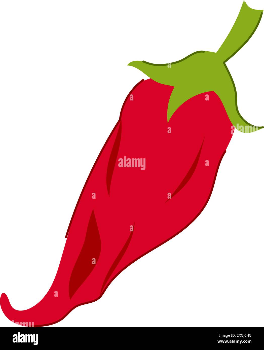paprika pepper chili cartoon vector illustration Stock Vector Image ...