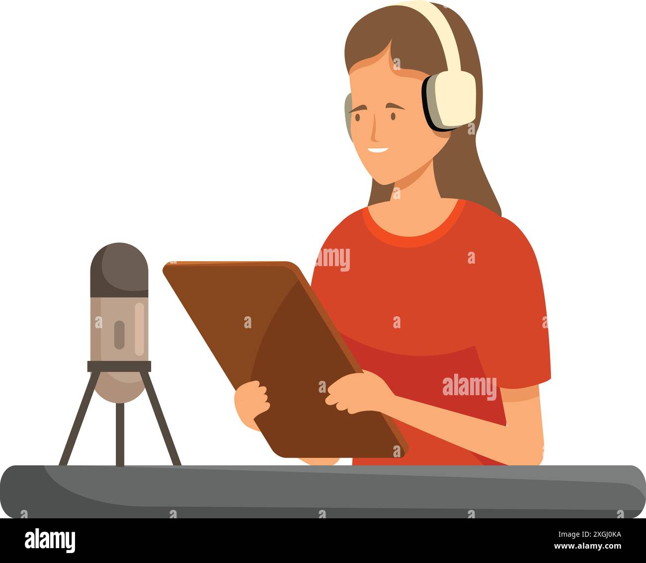 Broadcast booth Stock Vector Images - Alamy