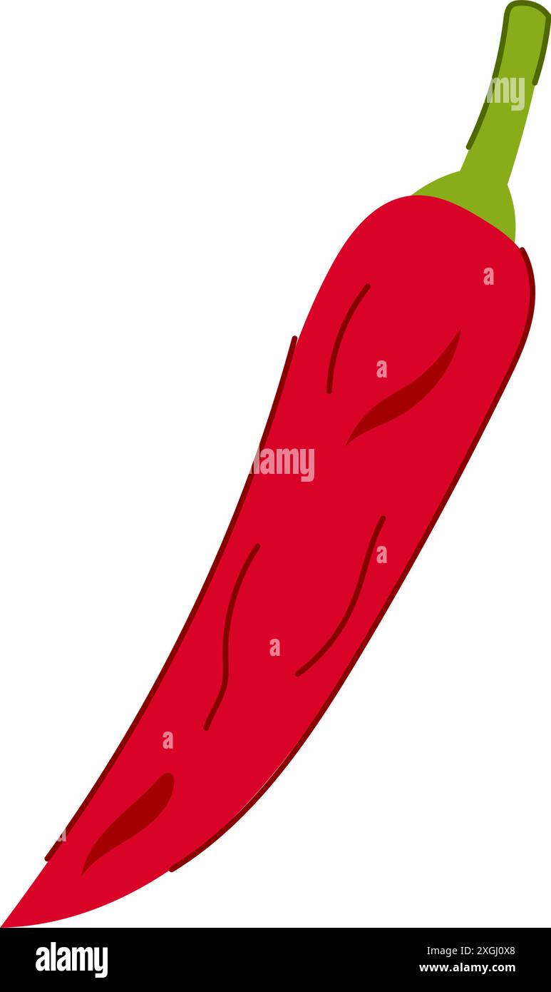 sketch pepper chili cartoon vector illustration Stock Vector Image ...