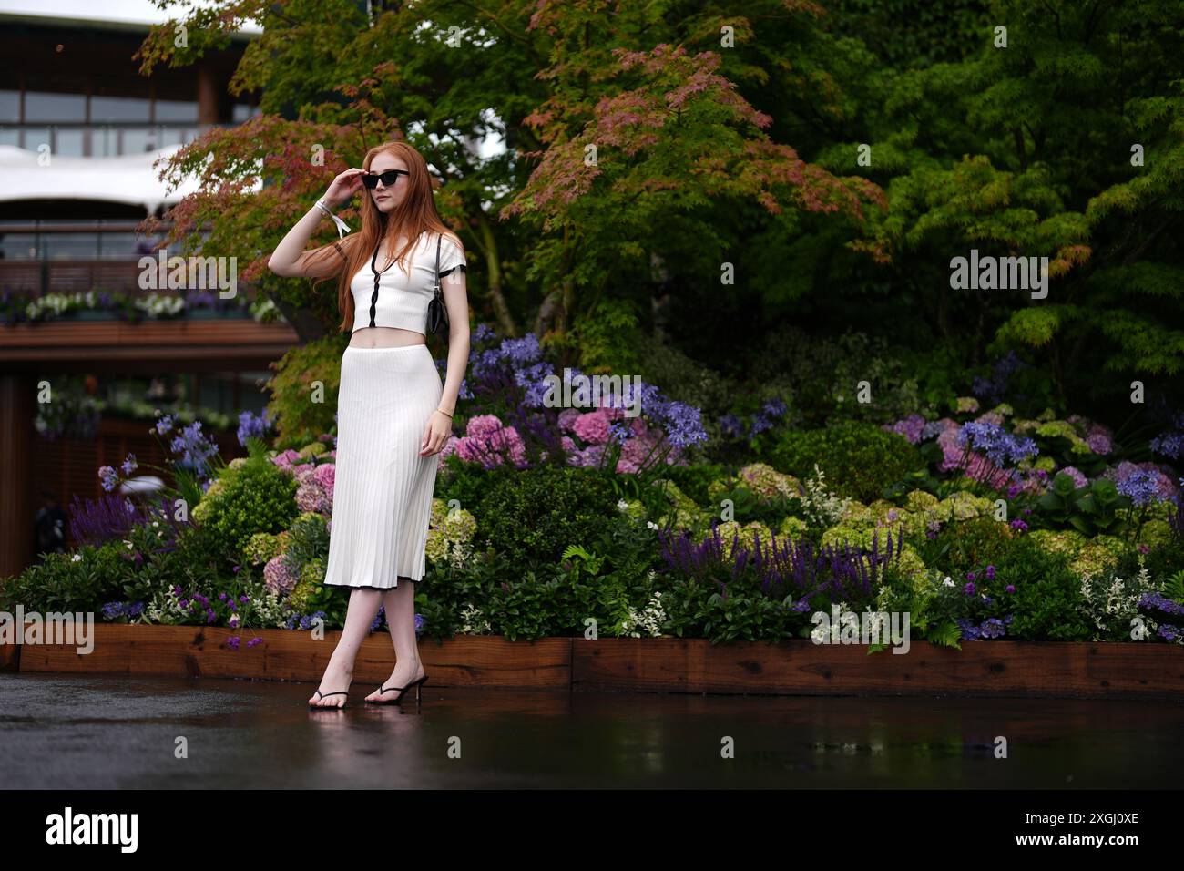 Lauren Jaine poses for a picture on day nine of the 2024 Wimbledon ...