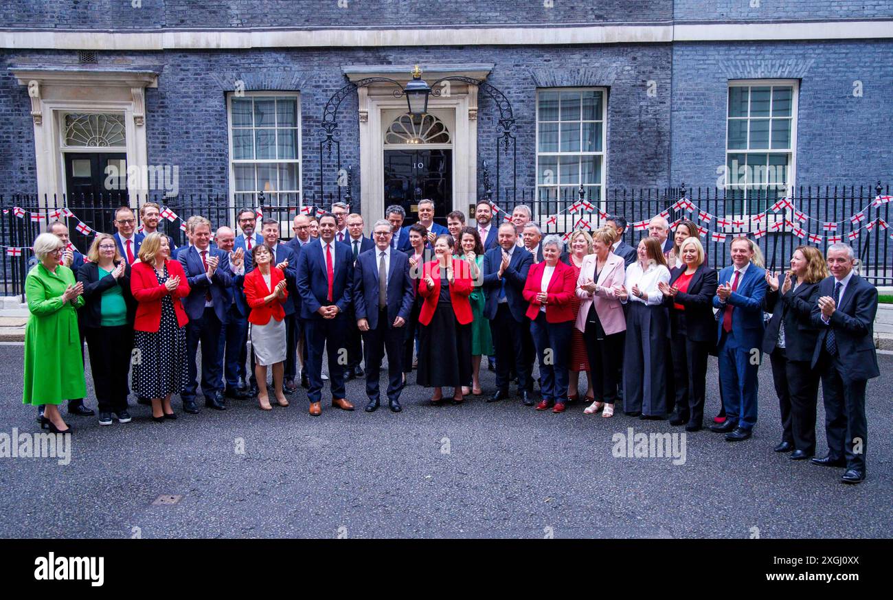 London, UK. 9th July, 2024. Scottish Labour MPs pose for a photo with ...