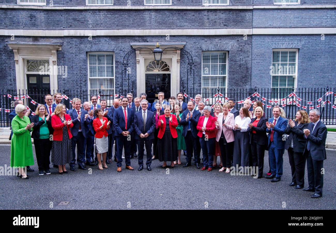 London, UK. 9th July, 2024. Scottish Labour MPs pose for a photo with ...