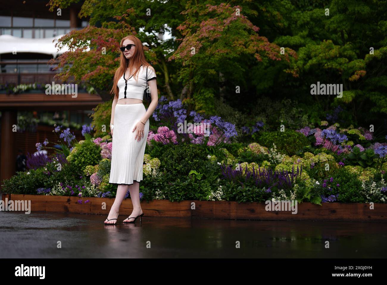 Lauren Jaine poses for a picture on day nine of the 2024 Wimbledon ...