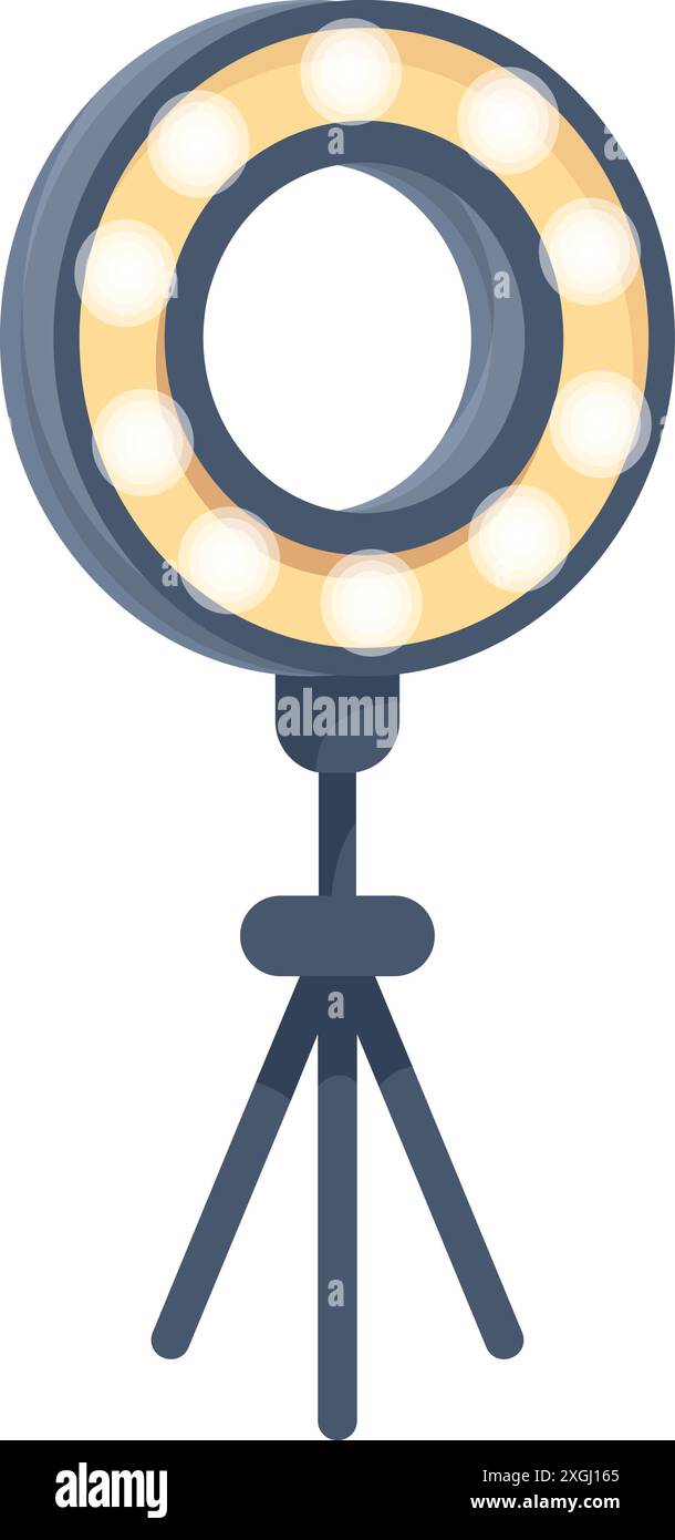 Ring lamp on stand Stock Vector Images - Alamy
