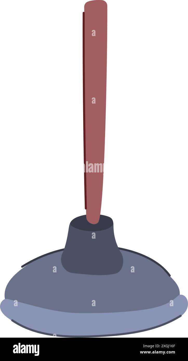 plumbing plunger cartoon vector illustration Stock Vector Image & Art ...