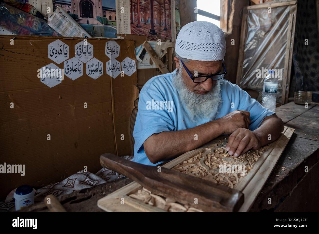 Artisans create intricate wood designs hi-res stock photography and ...