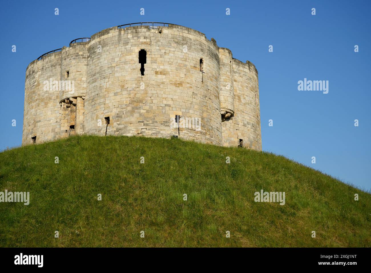 Clifford's Tower, the keep of York Castle, built in the 13th century ...