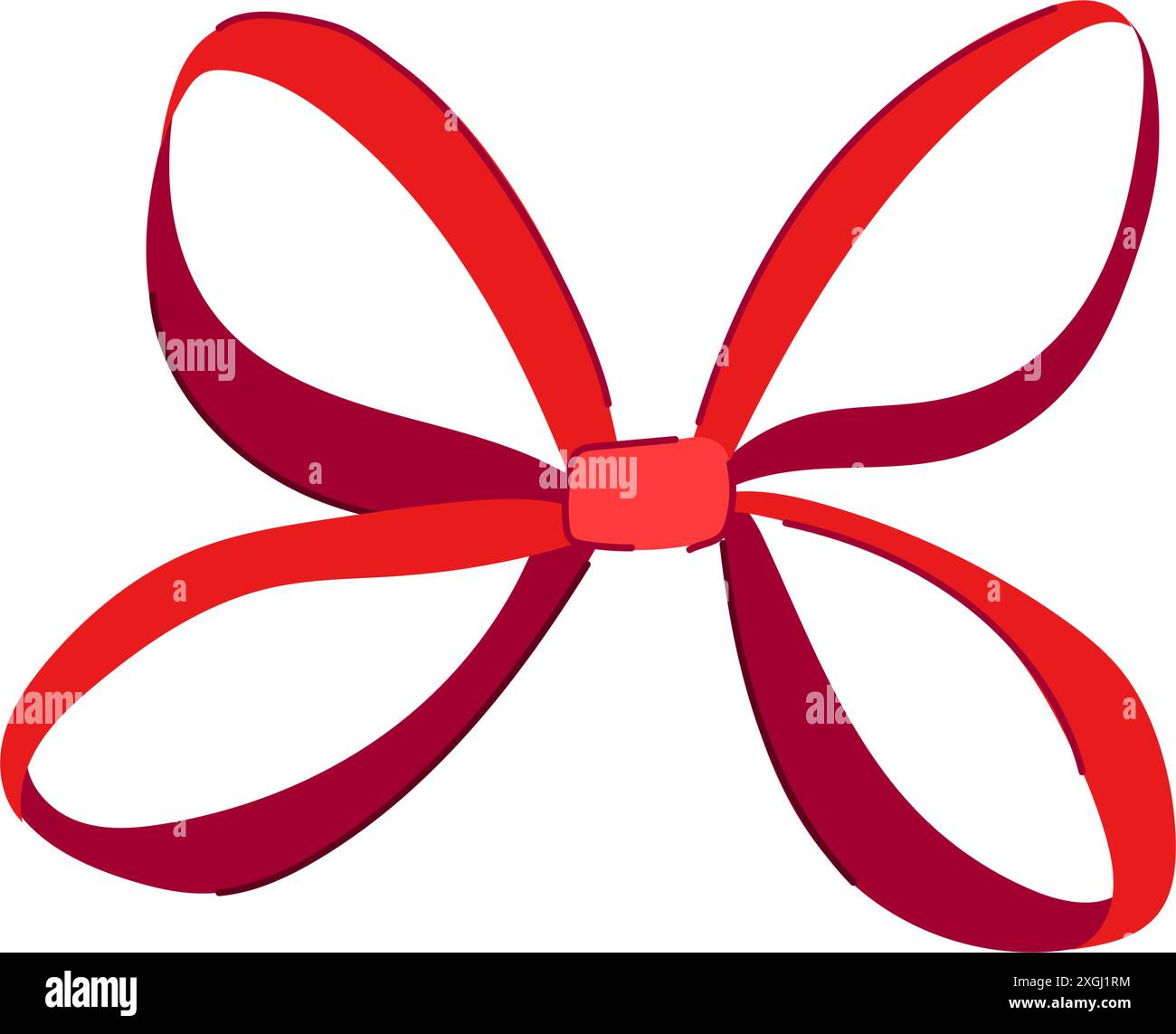 box red bow cartoon vector illustration Stock Vector Image & Art - Alamy