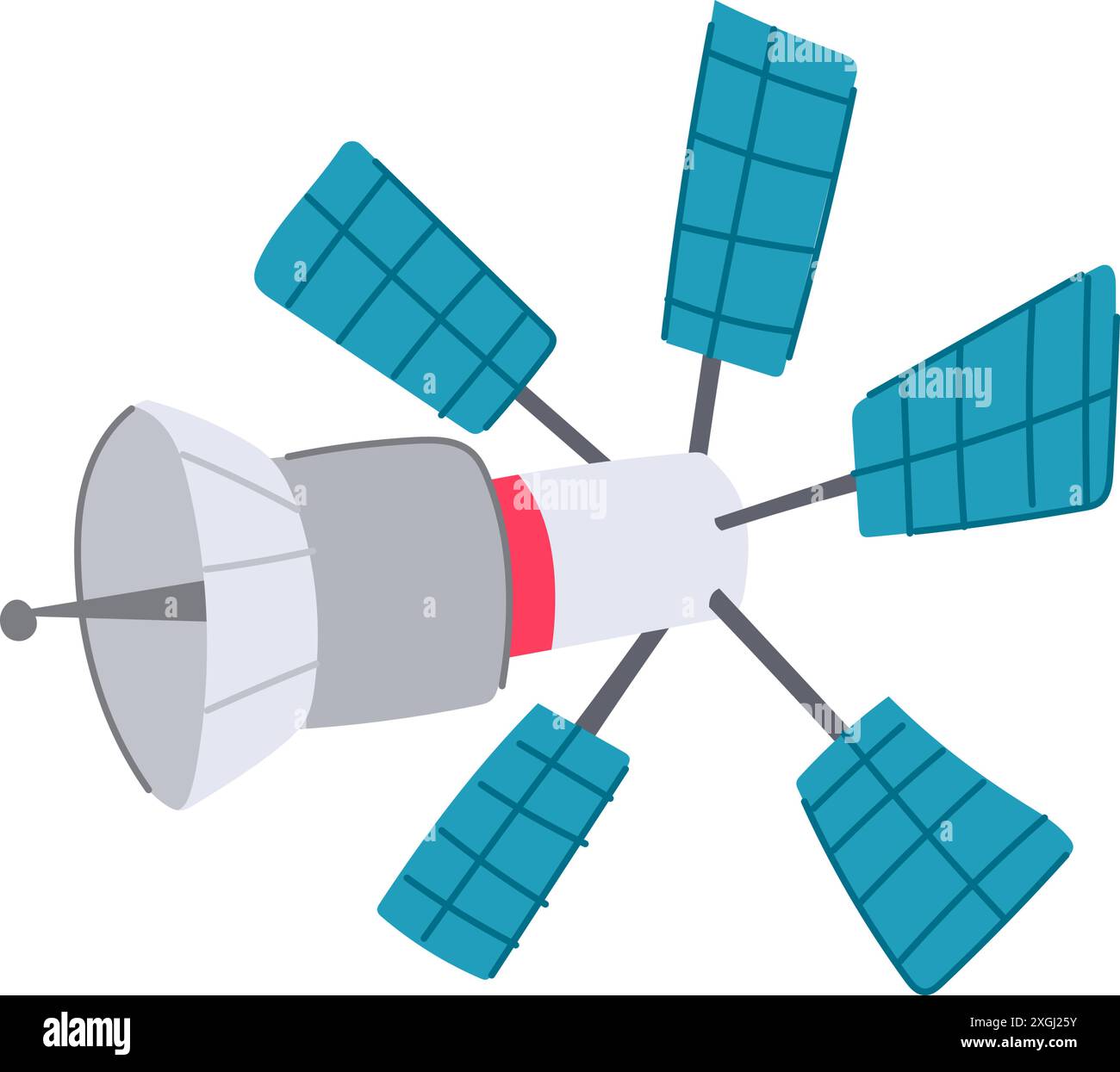 satellite satellite cartoon vector illustration Stock Vector Image ...