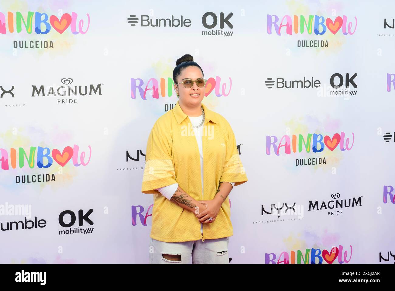 Salma posed at the photocall during the Dulceida Rainbow Pride Week ...