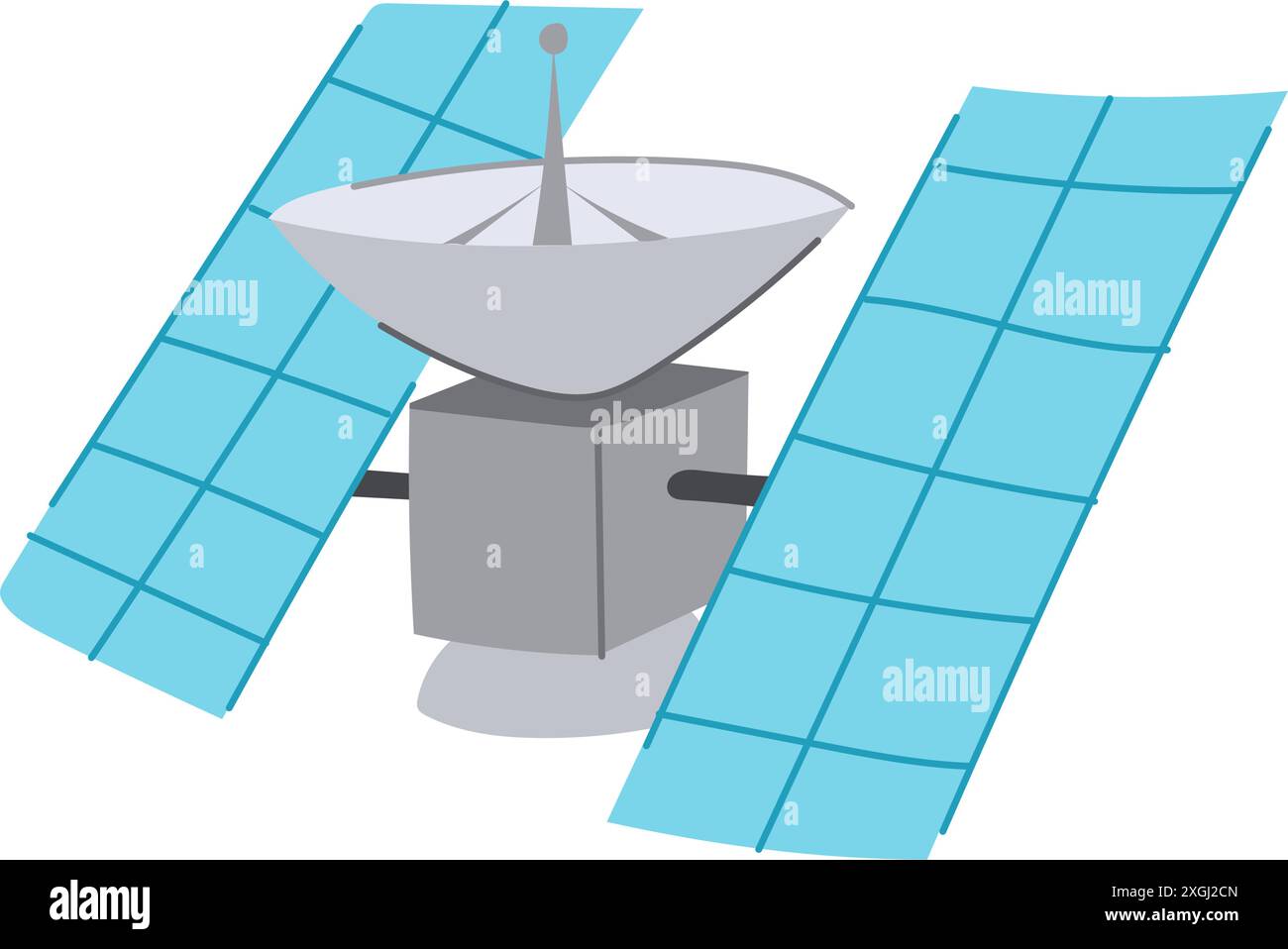 worldwide satellite cartoon vector illustration Stock Vector Image ...