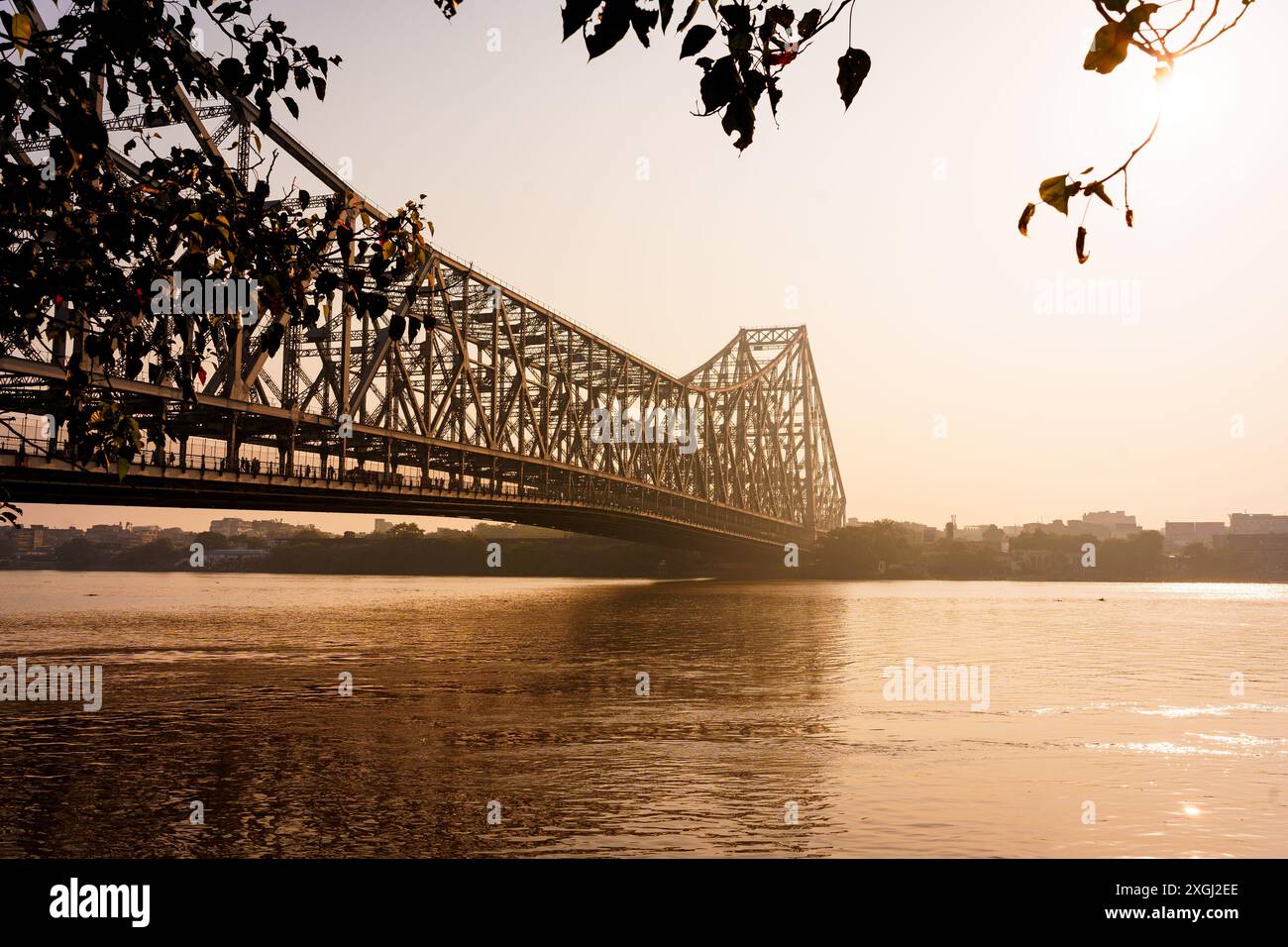 The Hooghly river and the iconic Howrah bridge in Calcutta are seen in ...